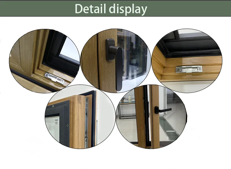 Joyfident Picture Window Wood Frame Aluminum Exterior Aluminum Window ...