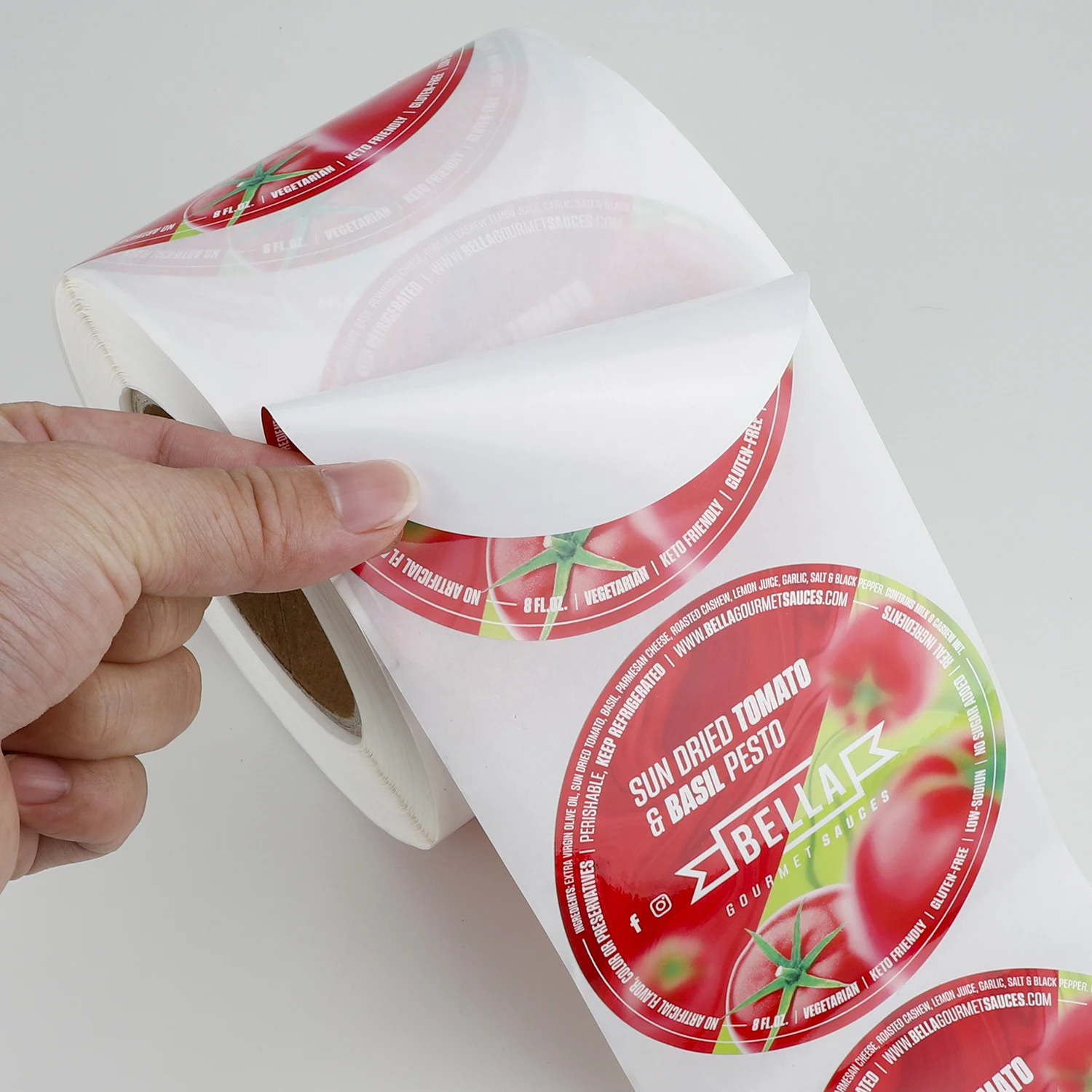 Custom Full Color Circle Logo Sticker Printing - Waterproof