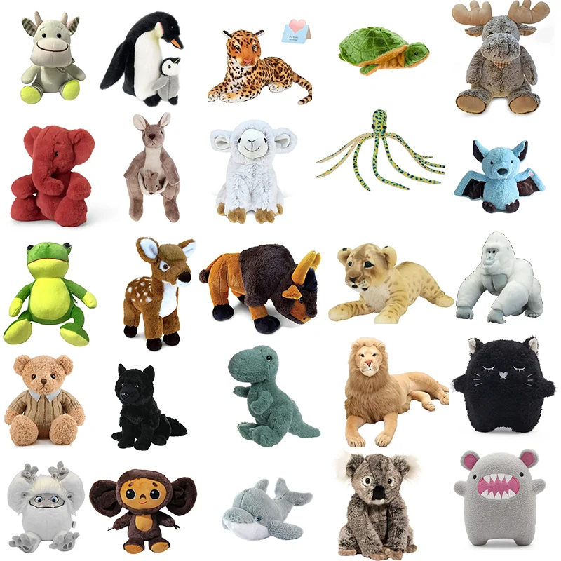 Cpc Animal Plush Toys Customized Bear Cat Fruit Unicorn Dinosaur Cow ...