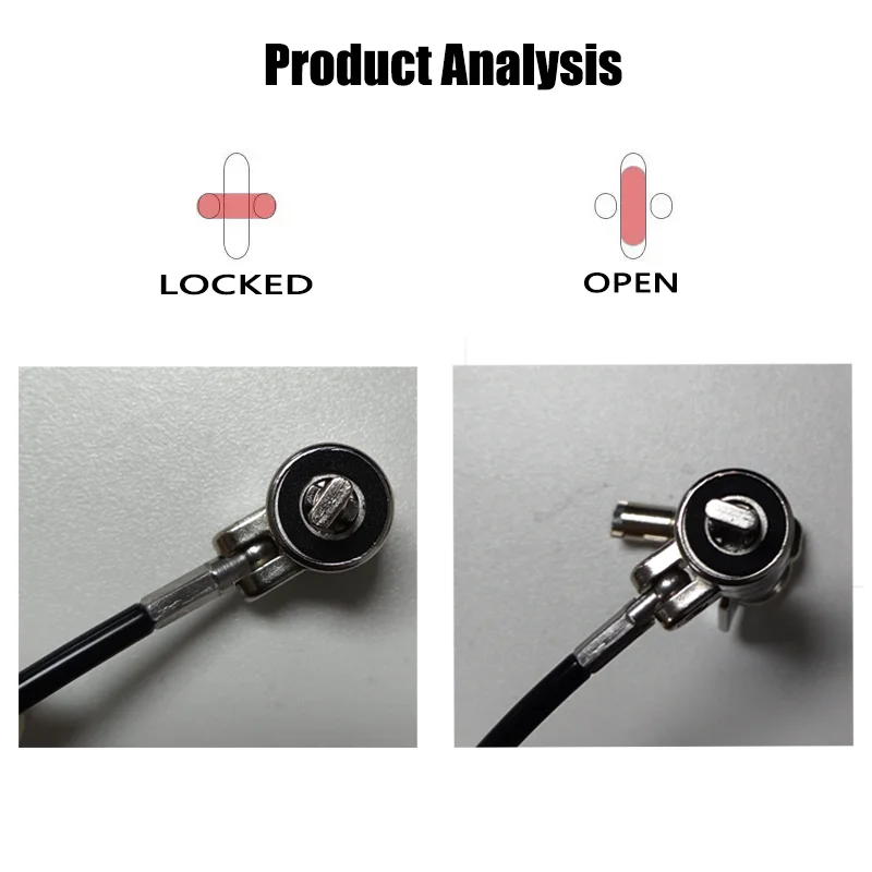 Hot Sale Zinc Alloy Computer Security Cable Lock With Keys Anti-theft ...