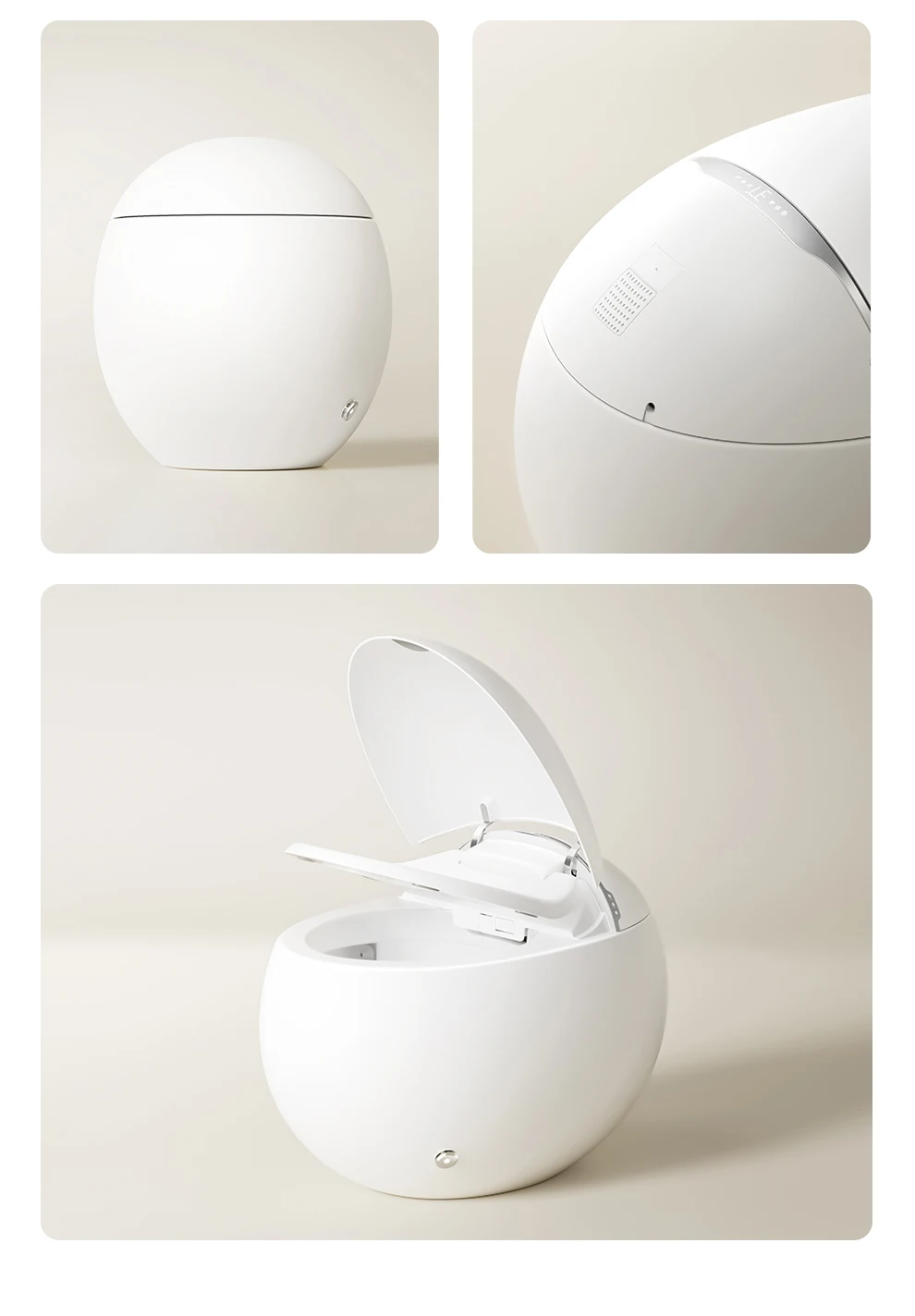 New Design Egg Shape Intelligent Closestool Automatic Operation ...