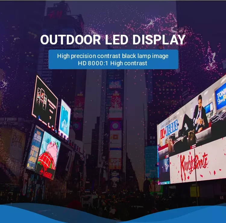 High Brightness P10 Fixed Installed LED Display Outdoor Huge LED Screen ...