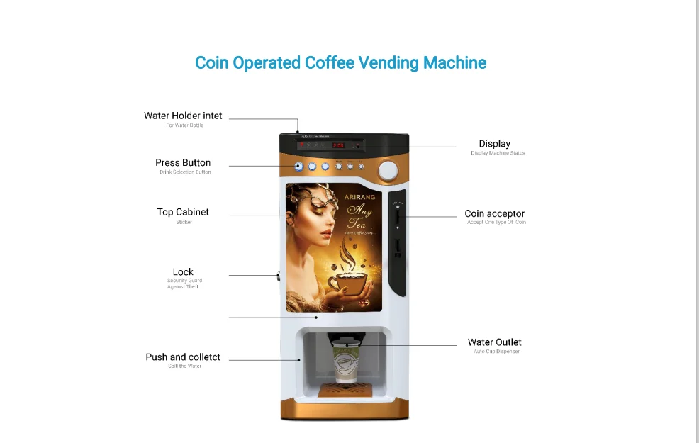 Le303v Coin Operated Instant Coffee Dispenser - Buy Instant Coin Coffee ...