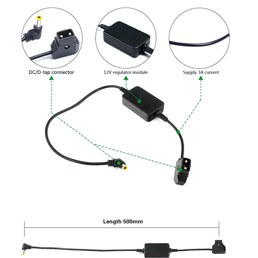 2 Pin Female Gx12 To Dtap Cable Dtap To Blackmagic Cable D-tap Adapter ...