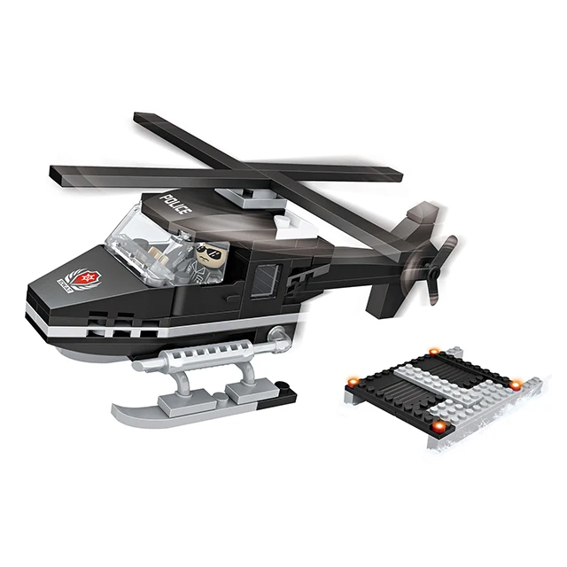 COGO 3D Plastic Police 8 in 1 Kids Building Blocks Set