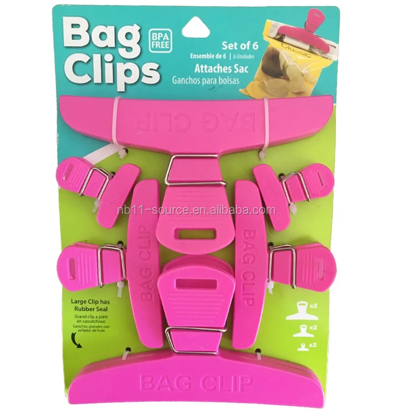 Colorful Plastic Bag Clips Coffee Bread Food Bag Sealing Clip - Buy ...