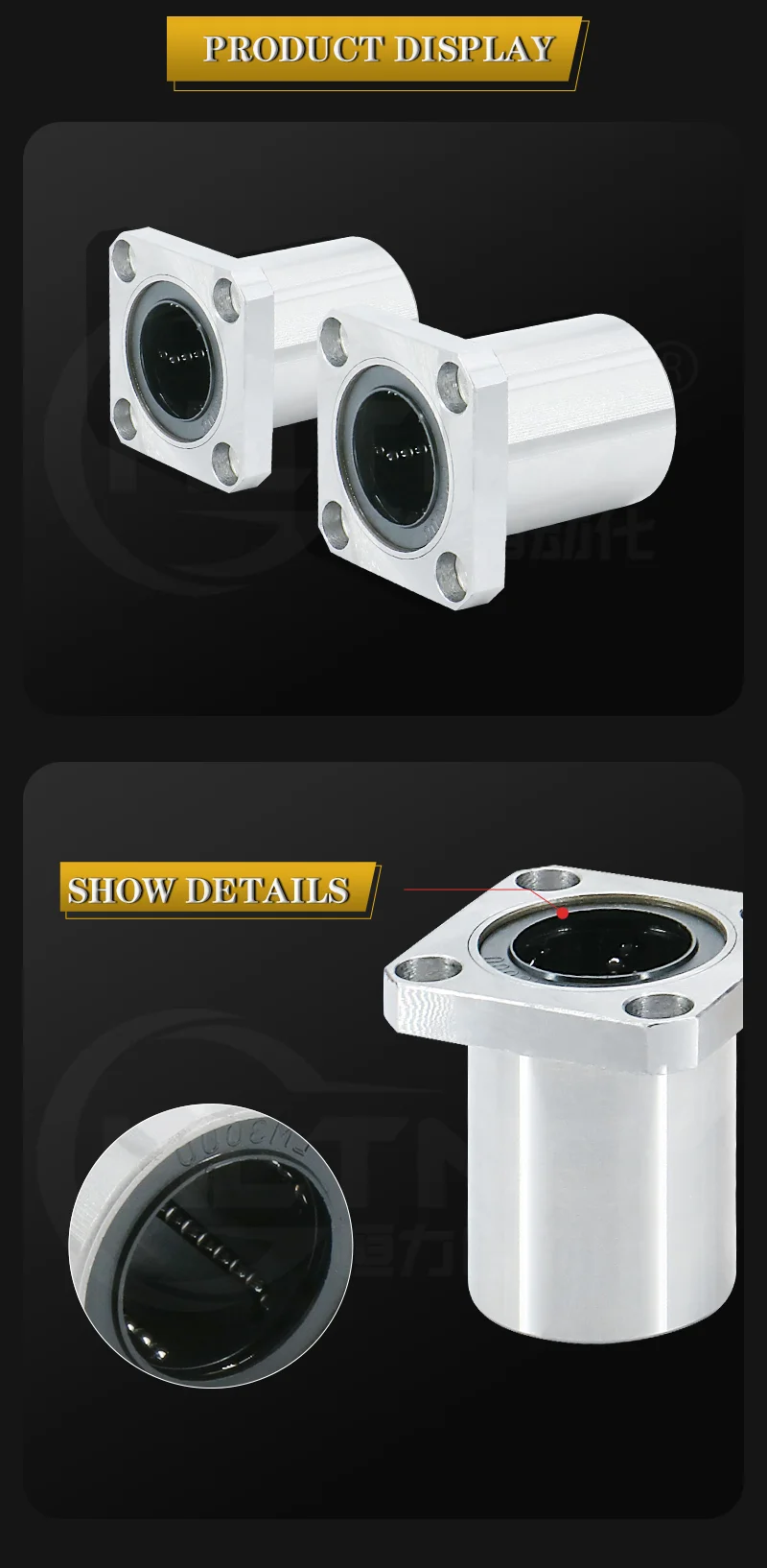 Lmk10uu Flanged Linear Bearing - Buy Hgr25 1000mm Rail Mgn5 Hiwin Rail ...