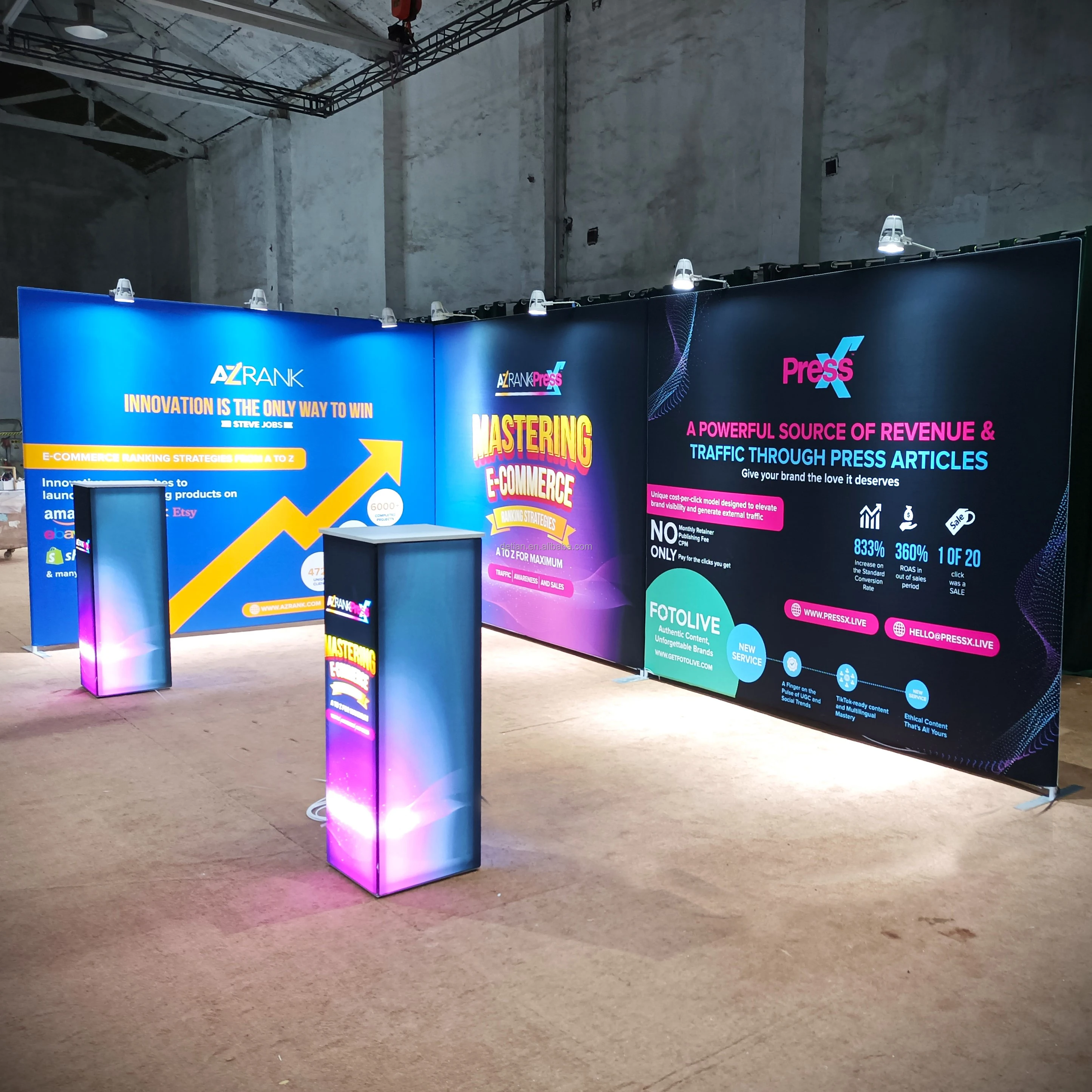 Modular Tradeshow Display Aluminium Advertising Display Rack Stand ...