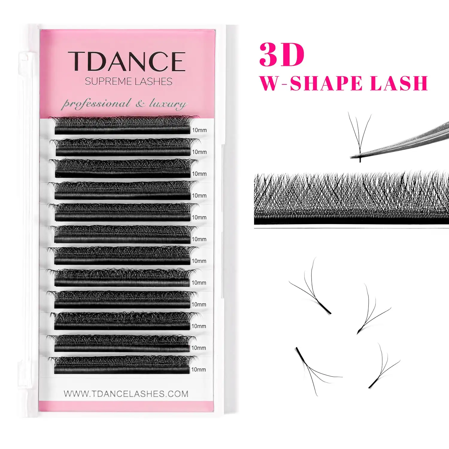 Wholesale 3D 4D 5d w Lashes Synthetic Soft Premade Fan Volume Clover ...