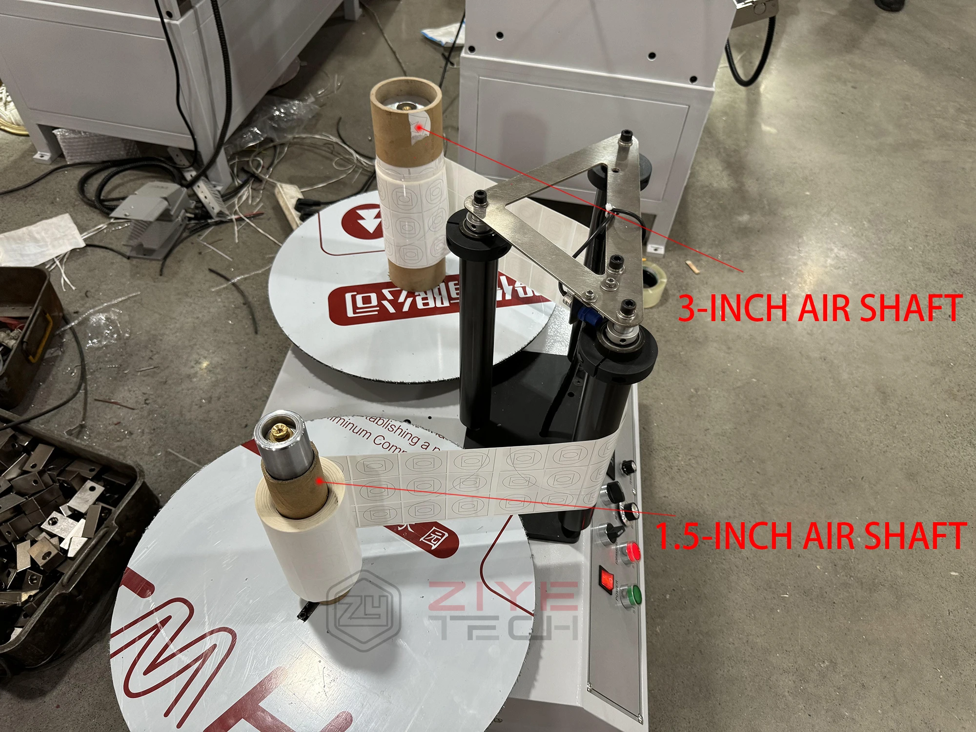 R-450 Adhesive Stick Label Paper Roll Rewinding Machine