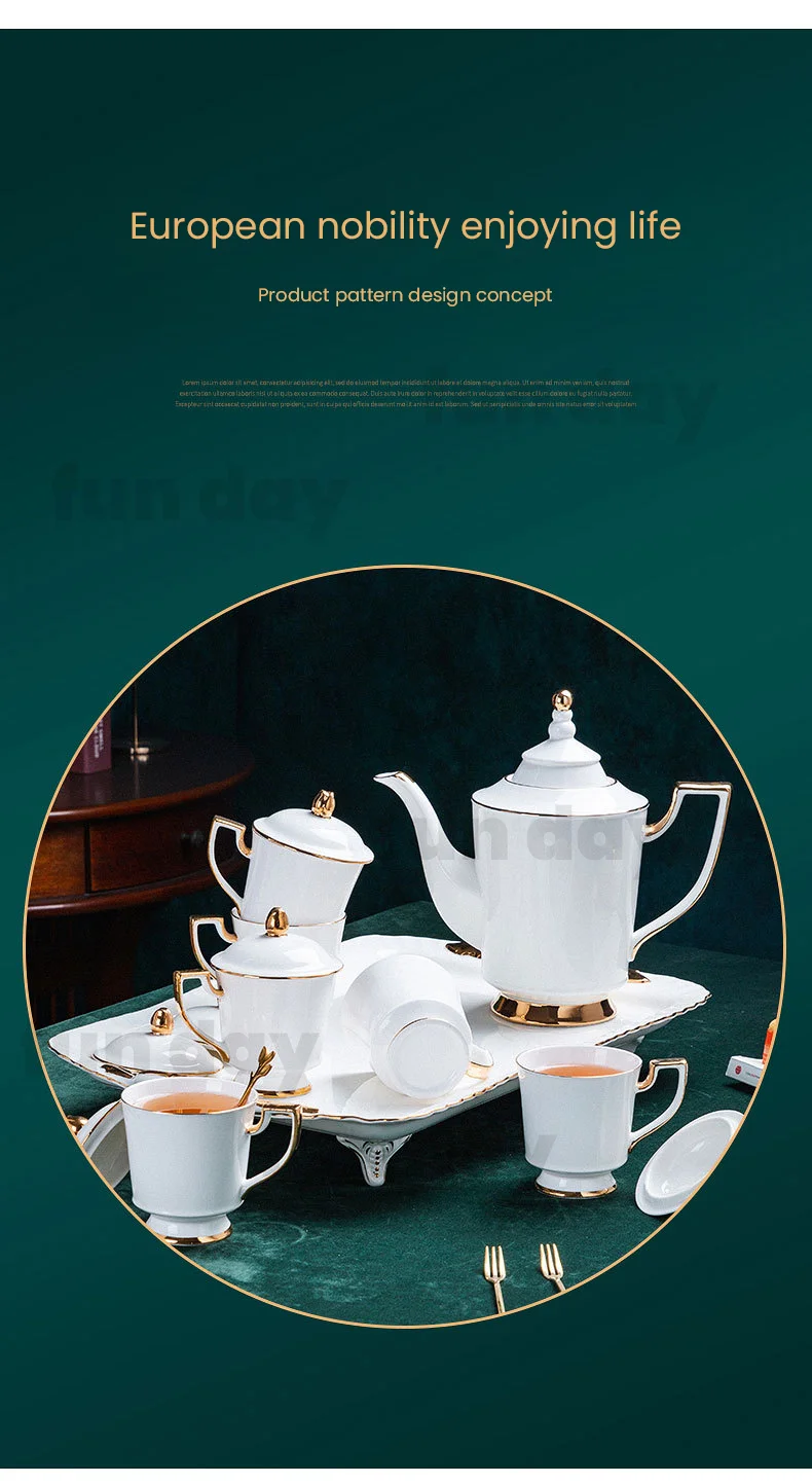 Nordic Luxury Color Gift Box Bone China Hotel Coffee Cup Spoon Teapot ...