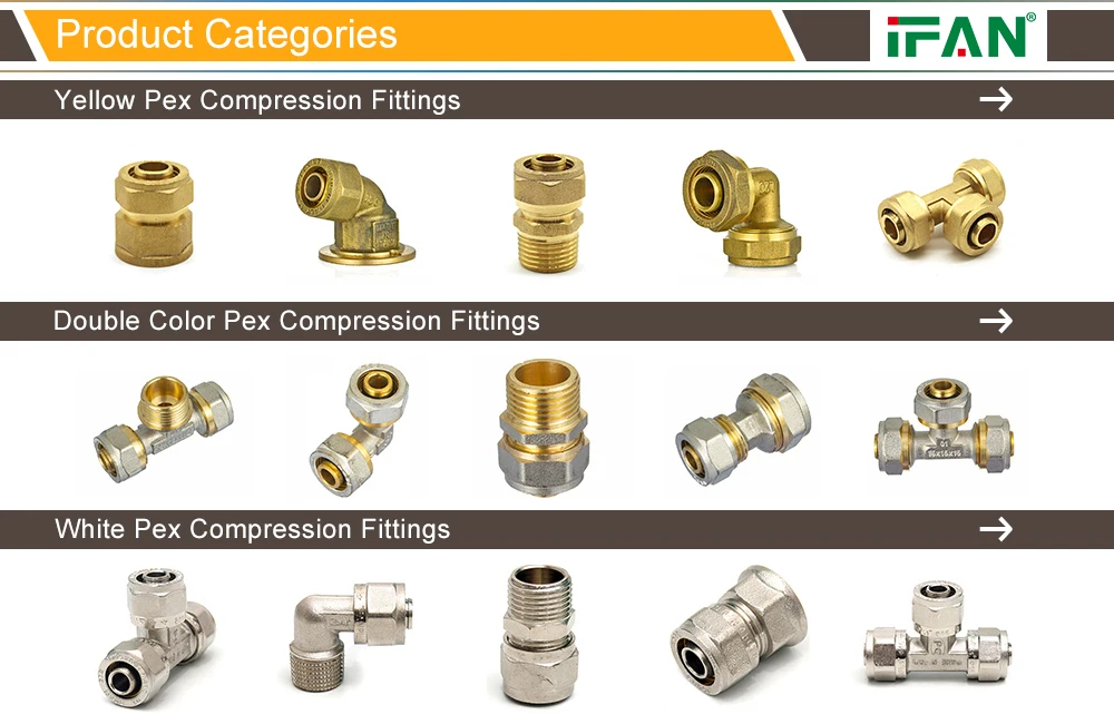 Ifan Pex Aluminium Pex Tube Plumbing Hot Water Pipe Coupling Brass Pex Compression Male Thread ...