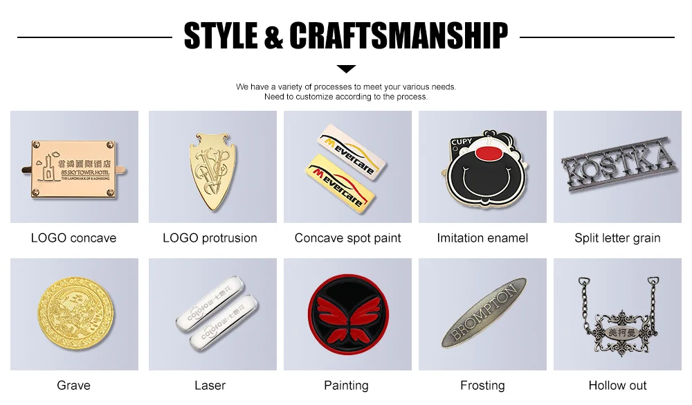 Custom Metal Brand Adhesive Metal Bag Hat Label Custom Logo Embossed ...