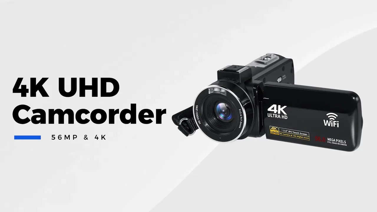 Video Camera Camcorder 4k56mp Uhd Wifi Vlogging Camera For Youtube Touch Screen Camera Recorder