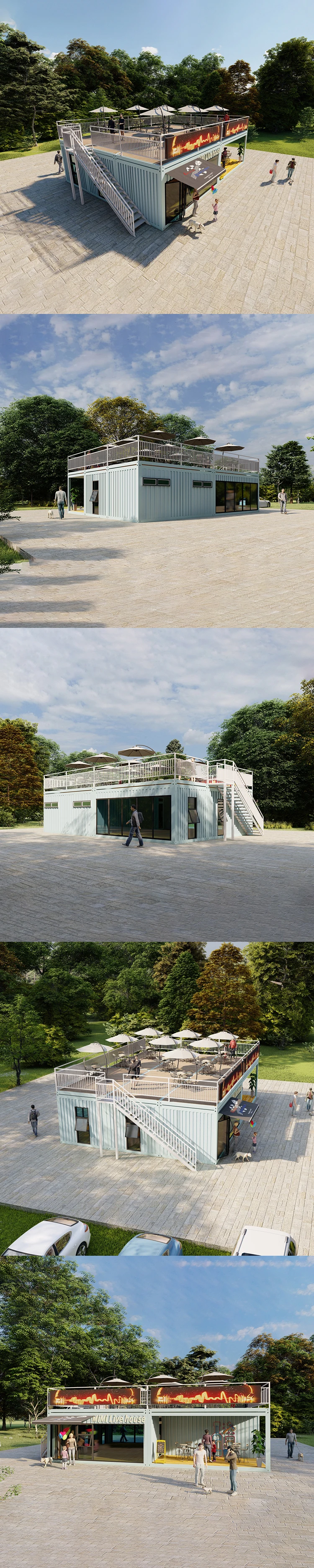 Custom Design 40ft Luxury Portable Mobile Container Juice Bar