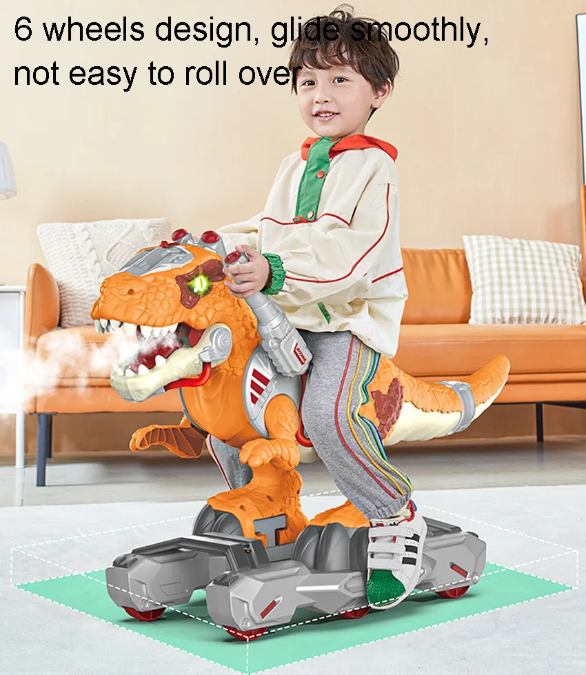 Electric Dinosaur Kids Riding Swing Car With Light Music Dino Walker ...