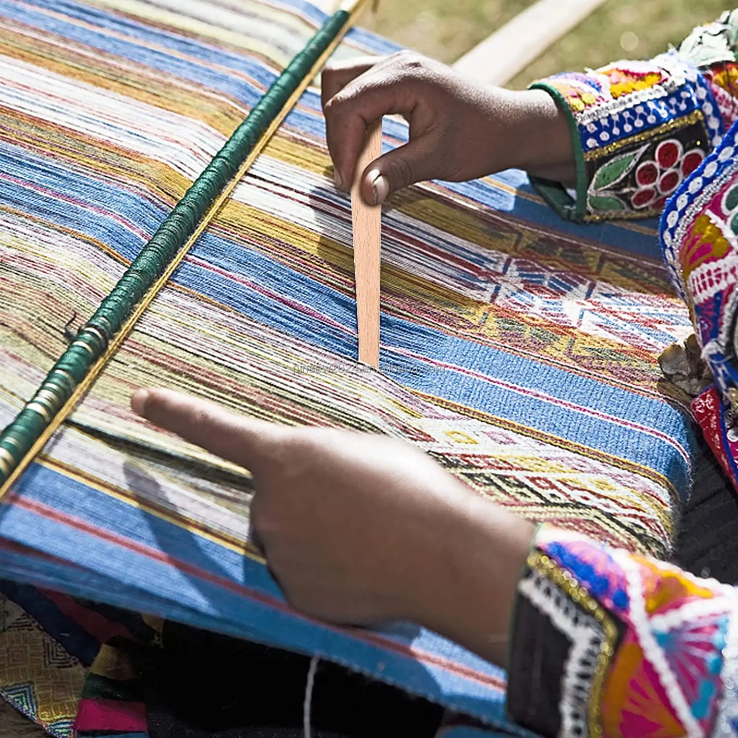 Diy Hand Wood Crochet Shuttle Machine Solid Wood Big Eye Needle ...