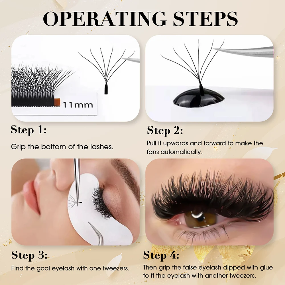 Masscaku 3d-8d W Shape Volume Eyelash Extension Individual False ...