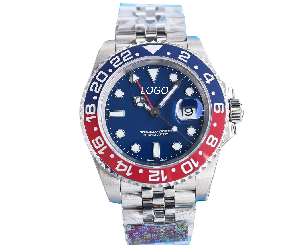 Luxury Men Sapphire Glass Pepsi-cola Chess Eta Automatic Mechanical ...