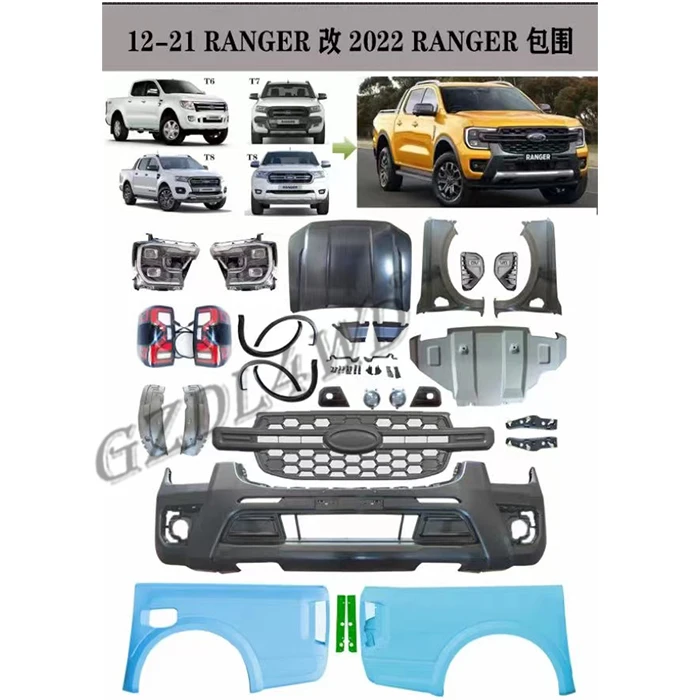Gzdl4wd Upgrade Body Kit For Ranger 2022 T9 Xl Xls Upgrade To Raptor 1: ...