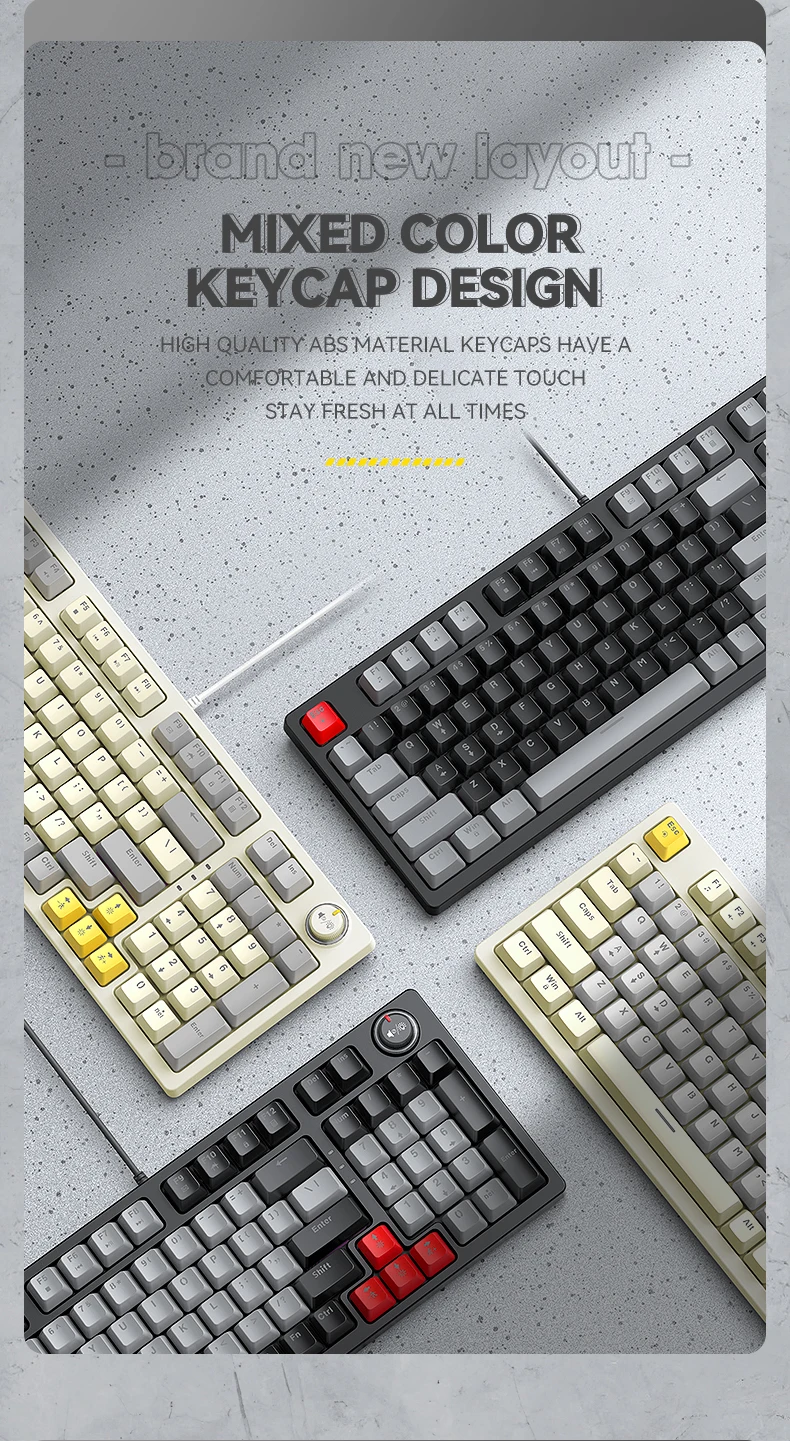 Colorful Gaming Keyboard 96 Keys - Mechanical & LED Backlit