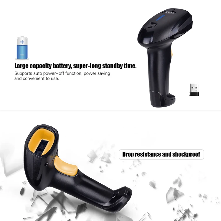 YHDAA Fast Scanning 2D CMOS Barcode Reader Wireless Bluetooth Handheld ...