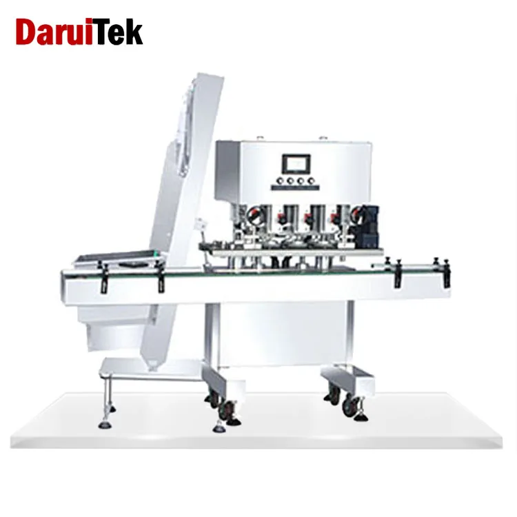 Fully Automatic Linear Type Six Heads Food Yogurt Glass Screw Jar Bottle Capping Sealing Cap ...