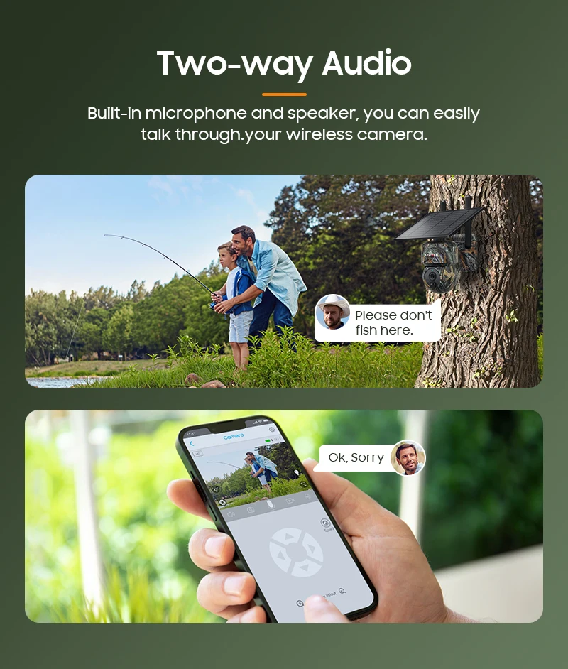 SECTEC Mini Size Outdoor 4MP Wifi Camouflage Solar Camera