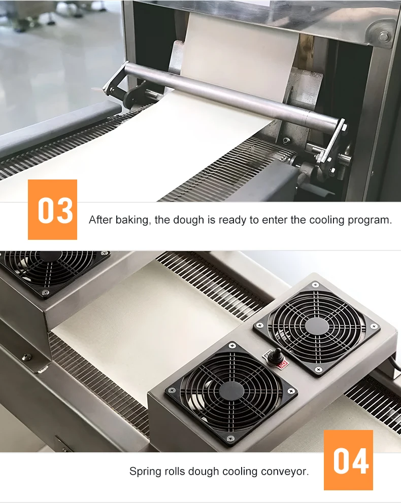 Automatic Pancake Chapati Spring Roll Wrapper Egg Roll Skin Making ...