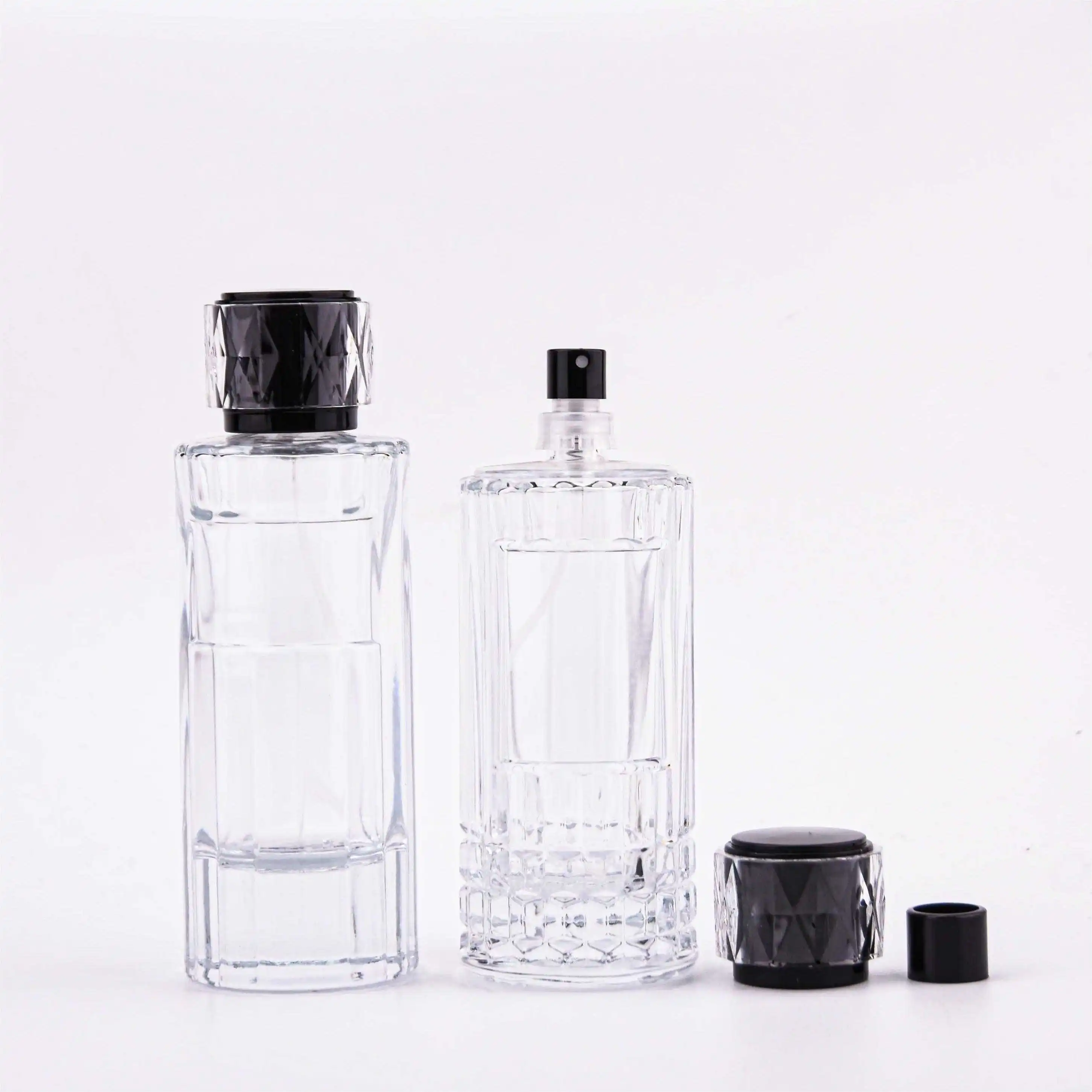 Modern Allure: 100ml Elegant Glass Perfume Bottle With Premium Atomizer ...