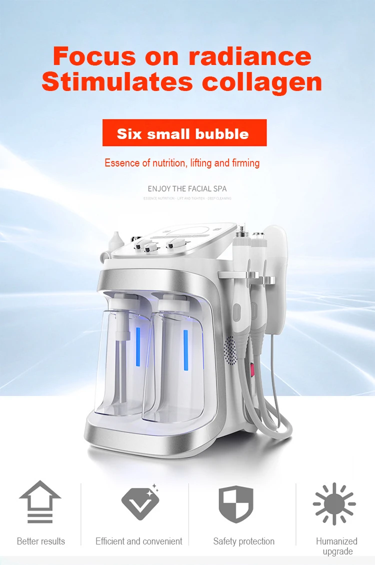 6 in 1 Portable Bubble Oxygen Peeling Machine for Facial Cleaning ...