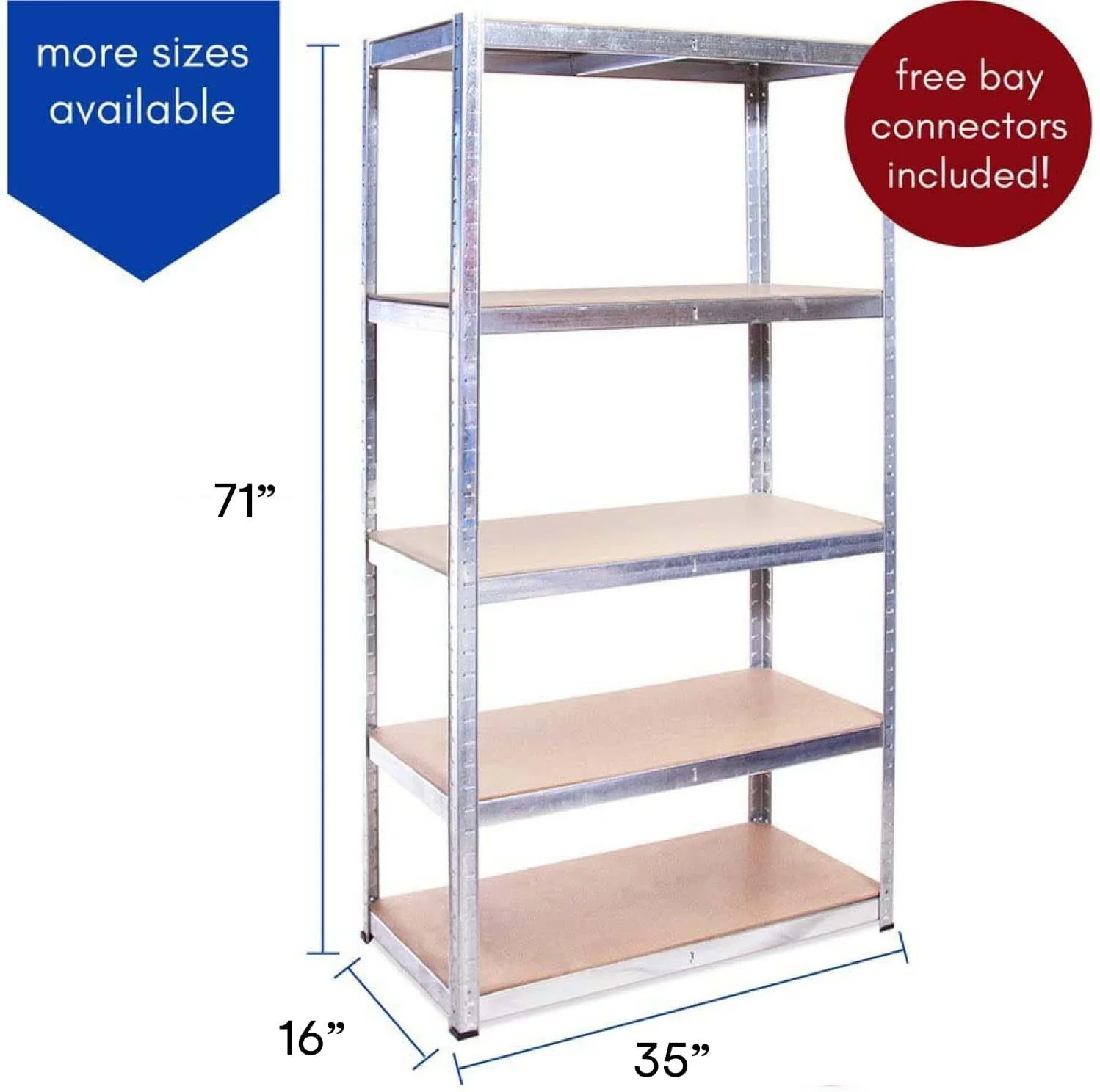 Warehouse Storage Shelving Metal Steel Racks Bolt-free Galvanized ...