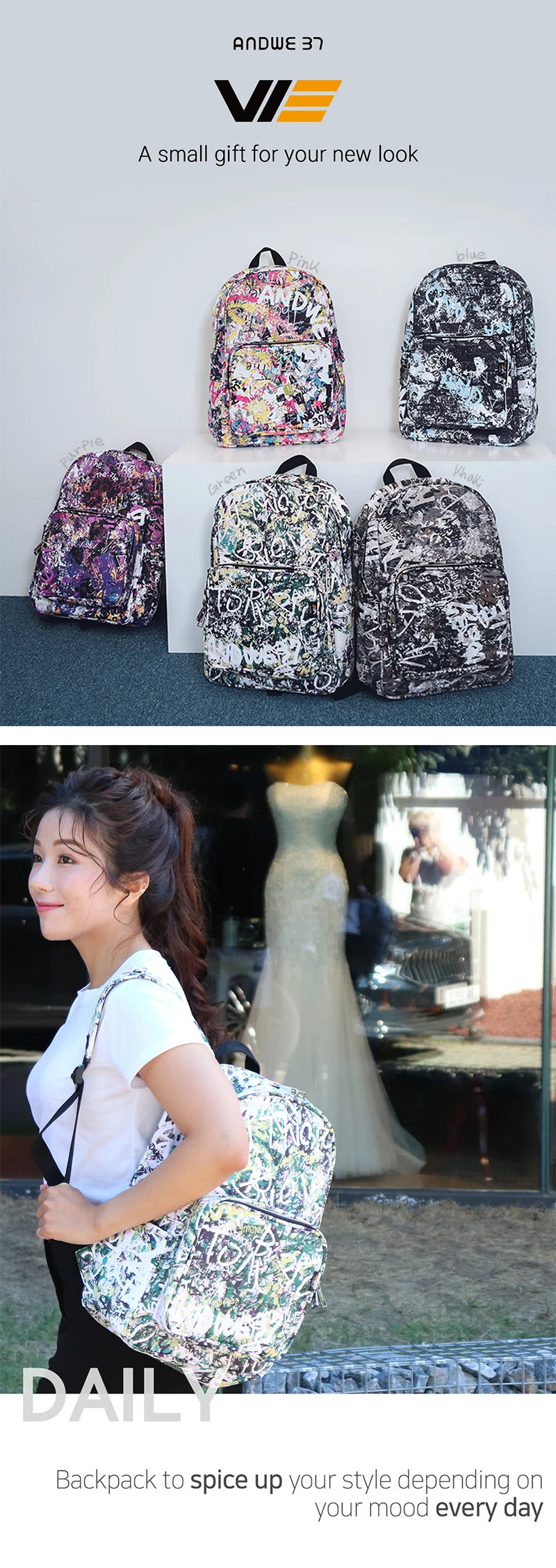 Latest Design Backpack Made In Korea High Quality Purple Backpack Is ...