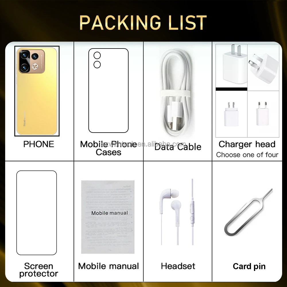 Note 50 Dual SIM Smart Phone 16+1TB ROM OLED Display Mobile for Gaming ...