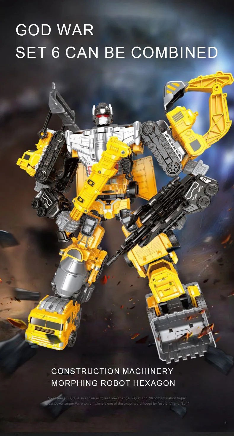 6 In1 Deformation Robot Big Robot Toys Popular Boy Gift Transform Robot ...