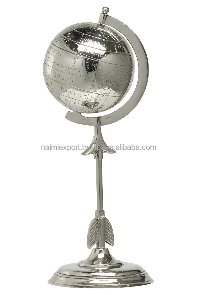 Office Gifts Modern Style World Map Globe Metal Design Tabletop Globe ...