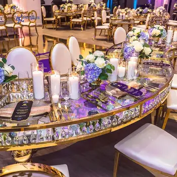 Hot Event Rental S Shape Serpentine Stainless Steel Glass Mirror Top ...