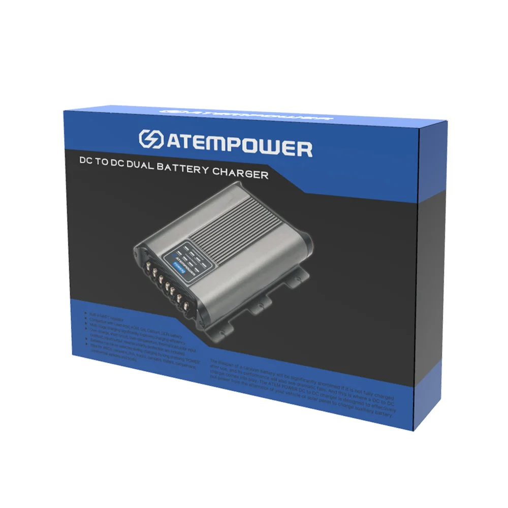 Atem Power 3-stage Charging 12v 40a Dc-dc Battery Charger Compatible With 12v Lifepo4 Lead-acid ...