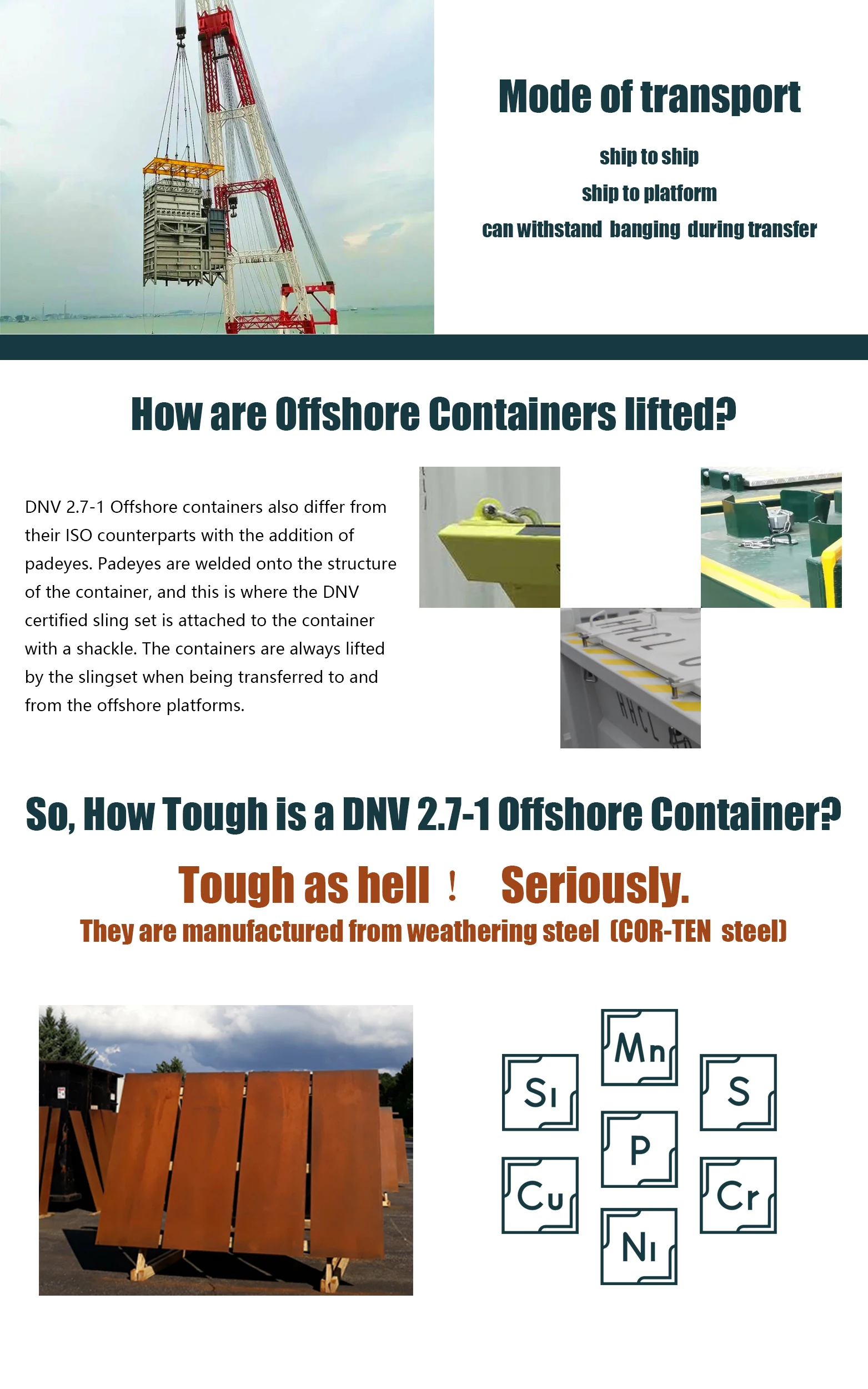 DNV Offshore Mud Skip Portable tank Van Container 20ft 40ft HC Sea ...