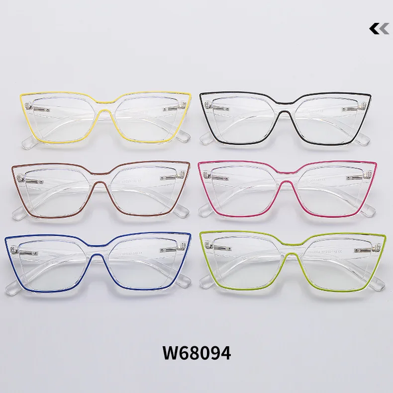 Triangle Cat Eye Drawing Line Clear Eyeglasses Frame Y2K Glasses