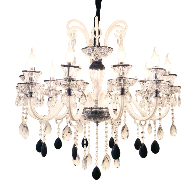 Hitecdad European Style Crystal Chandelier Black And White For Coffee Shop Luxury Villa Hotel ...