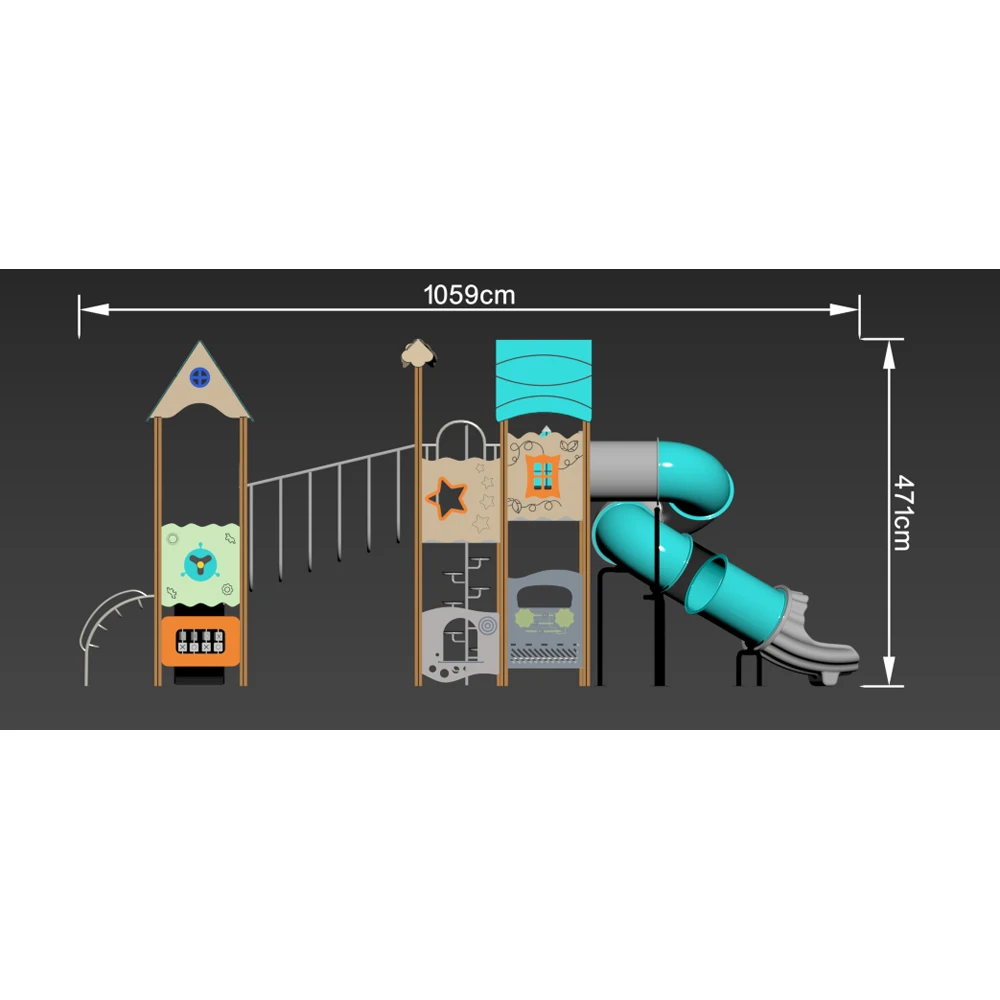 Hpl Preschool Playground Outdoor Playhouse For Kids Children Playing ...