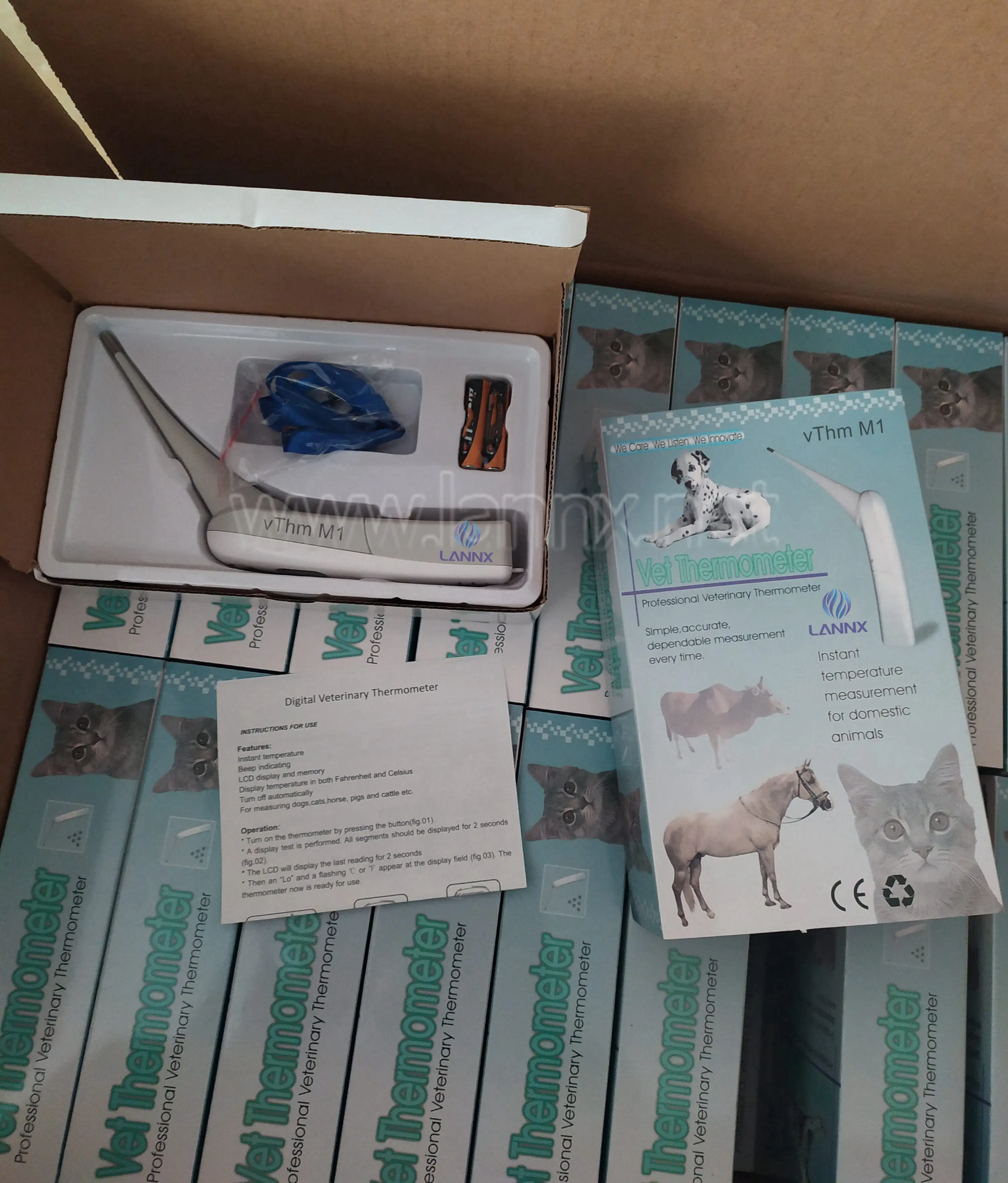 Lannx Vthm M1 Medical Veterinary Instrument Digital Thermometer Pet ...