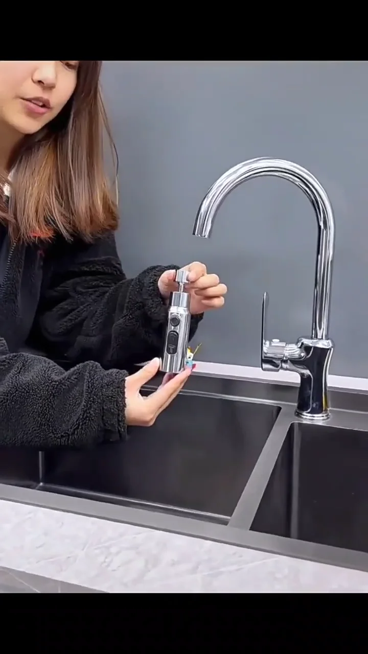 Household 360 Degree Rotatable Pull Down Nozzle Tap Adapter Extension ...