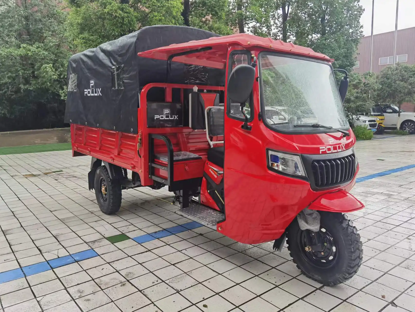 250cc Cargo Motor Tricycle Tricycle Adult with Roof Electric Trike 3 ...