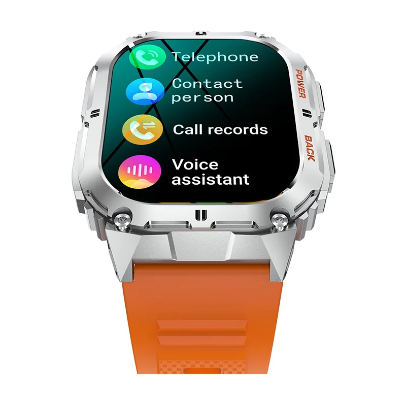 K61pro Triple Talk Smart Watch Music Weather 1.96 Inch Heart Rate Blood ...