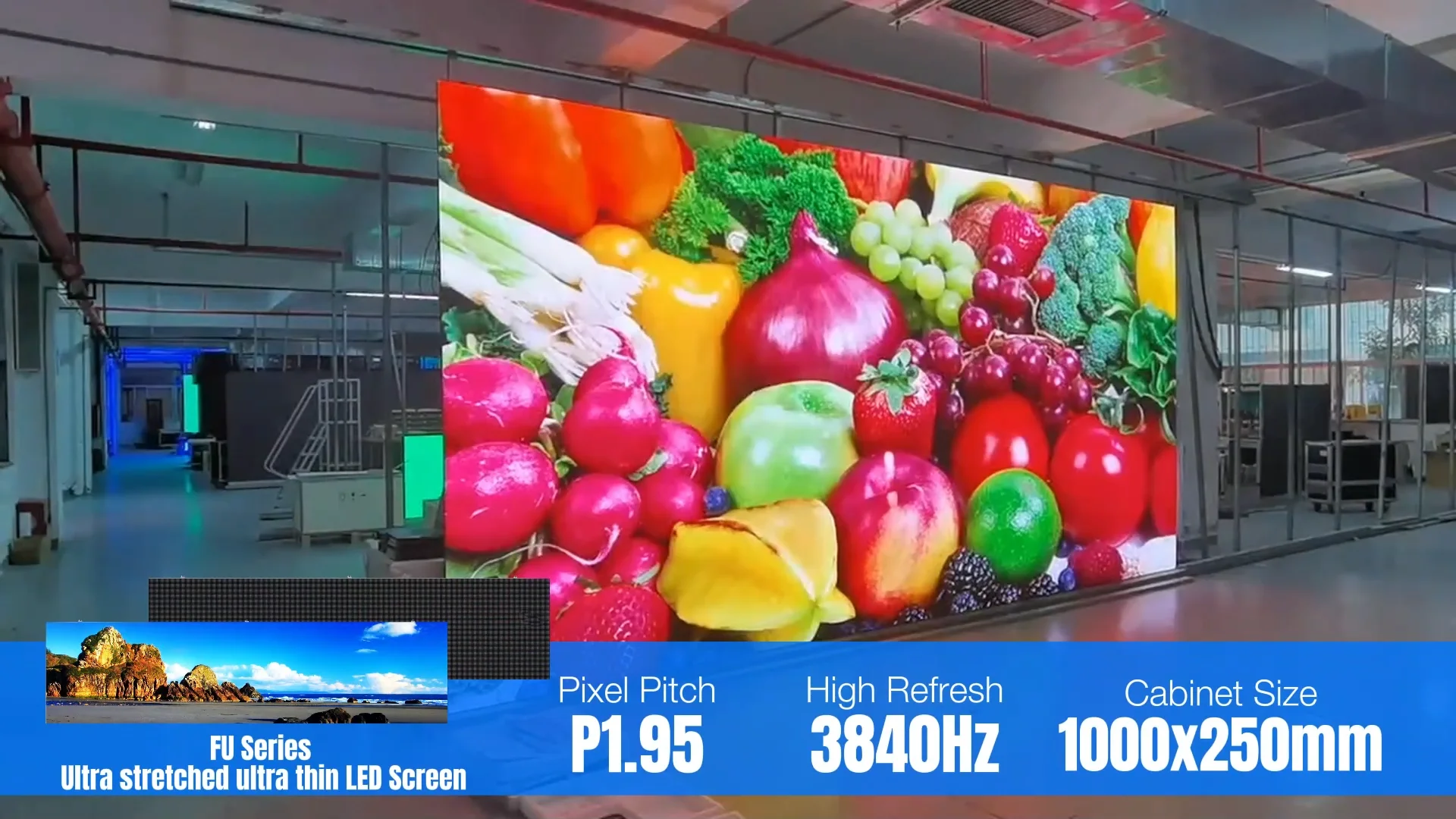 High Quality Indoor Ultra Thin Wall Mounted Led Screen P1.25 P1.56 P1.95 P2.5 High Definition ...