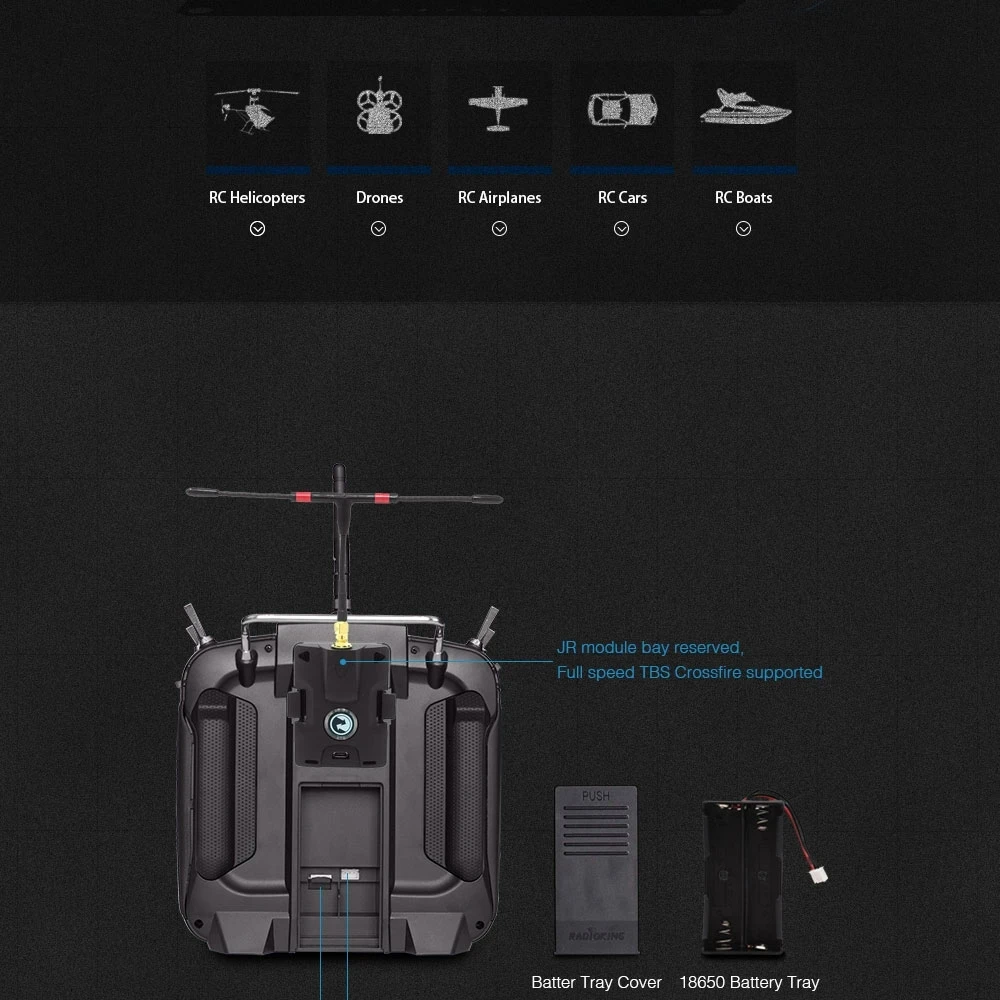 Radioking TX18S Hall Sensor Gimbals Opentx Radio Transmitter for FPV