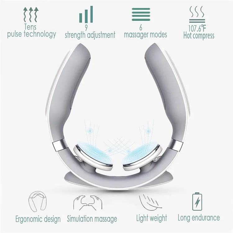 2022 U Shaped Portable Wireless Electric Warm Massage 4d Neck Shoulder ...