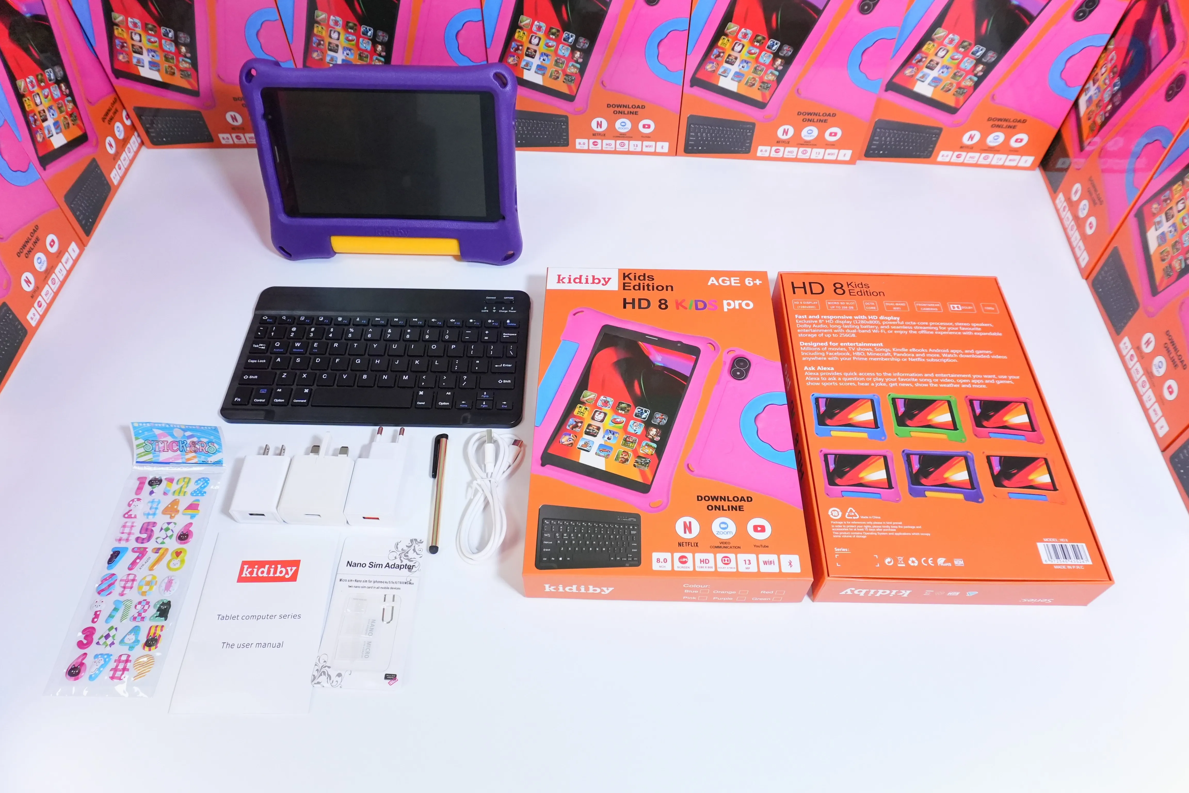 Factory 8 Inch Android 8 Octa Core 4000mAh Sim Card Keyboard Kids ...